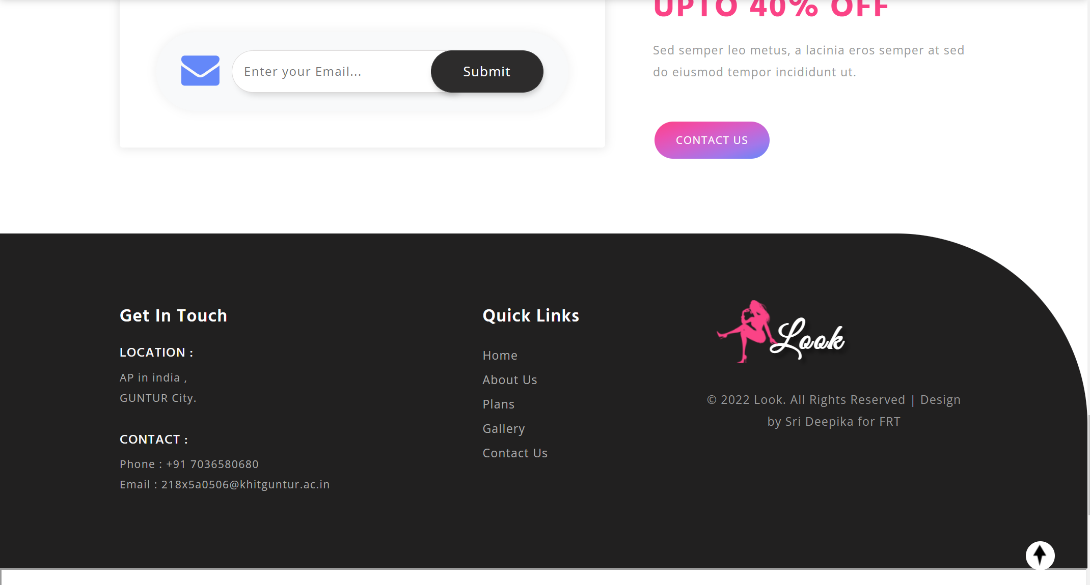 GitHub - DwarapudiSriDeepika/project-for-FRT-: LOOK website for FRT