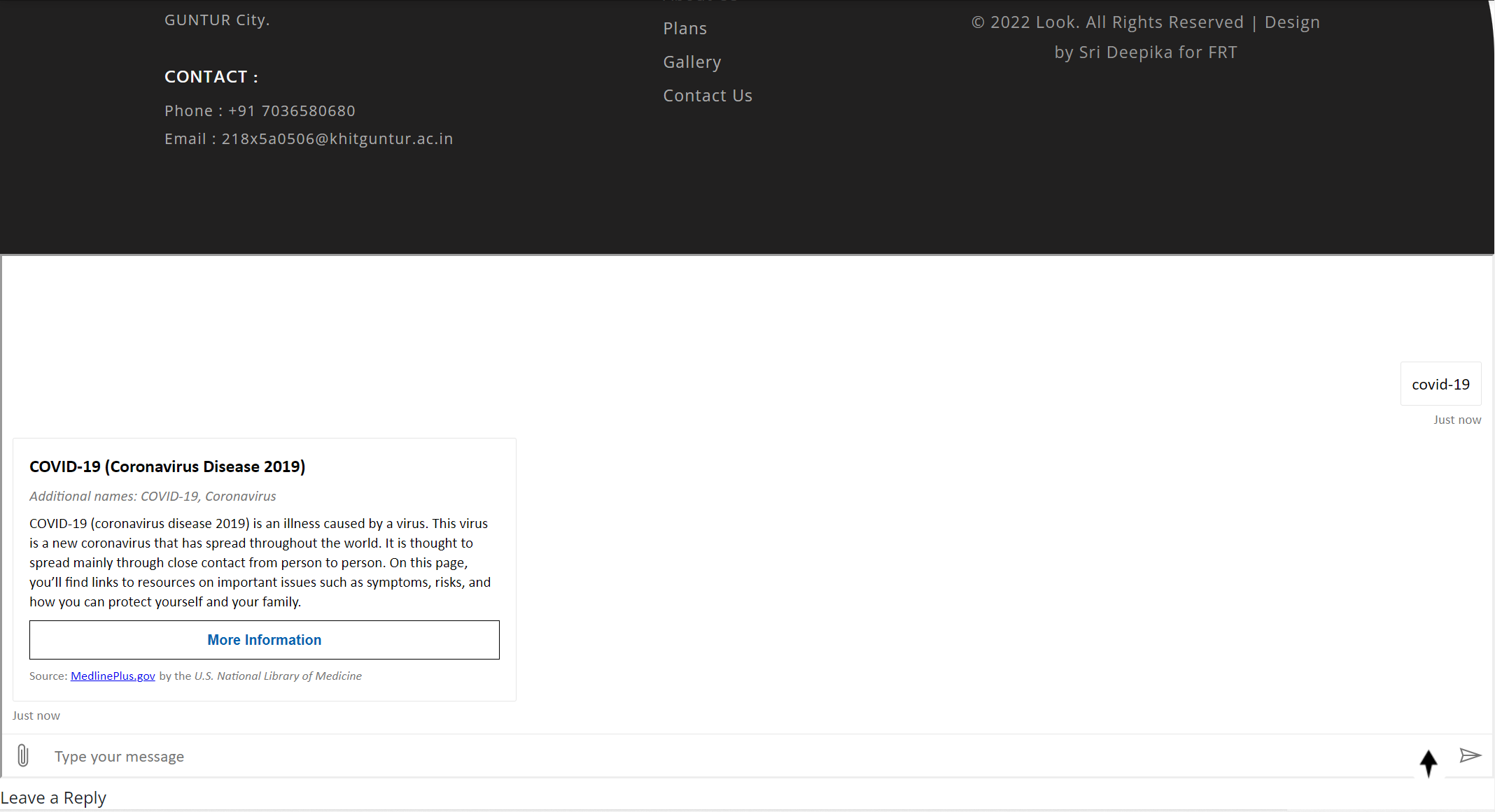 GitHub - DwarapudiSriDeepika/project-for-FRT-: LOOK website for FRT