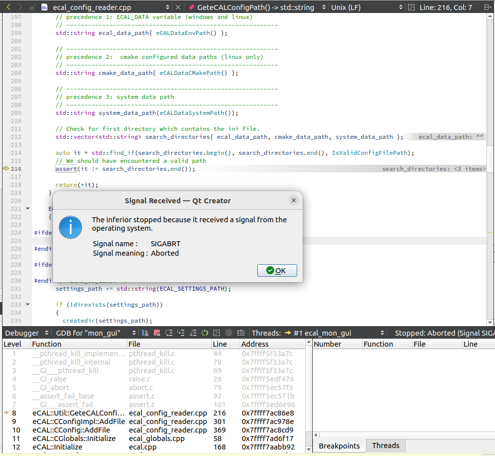 Bug Segfault On Linux When No Config Path Is Found · Issue 619 · Eclipse Ecalecal · Github 