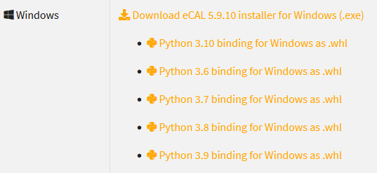 Documentation: Properly sort Python bindings by version · Issue #793 · eclipse-ecal/ecal · GitHub