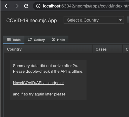 NovelCOVID/API: dynamic check if the API is down · Issue #381 · neomjs/neo · GitHub