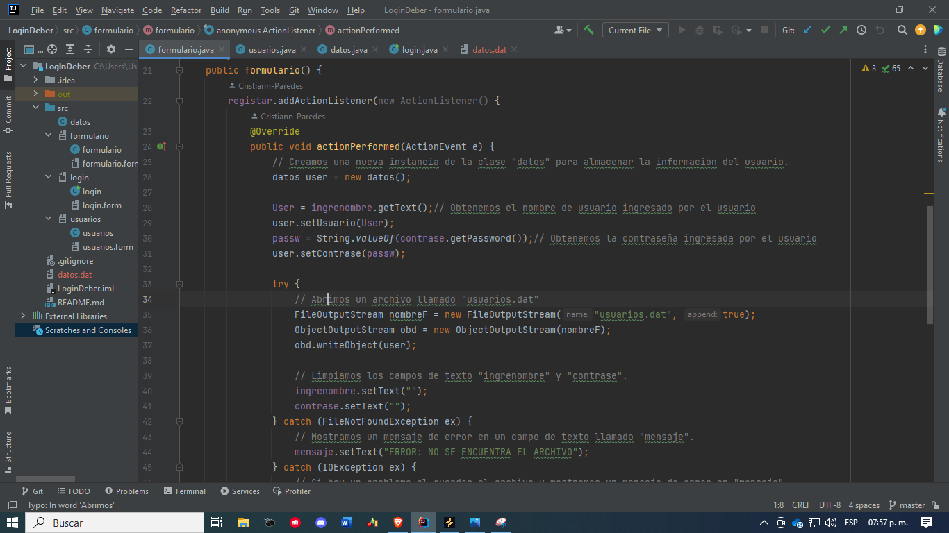 GitHub - Cristiann-Paredes/LoginDeber