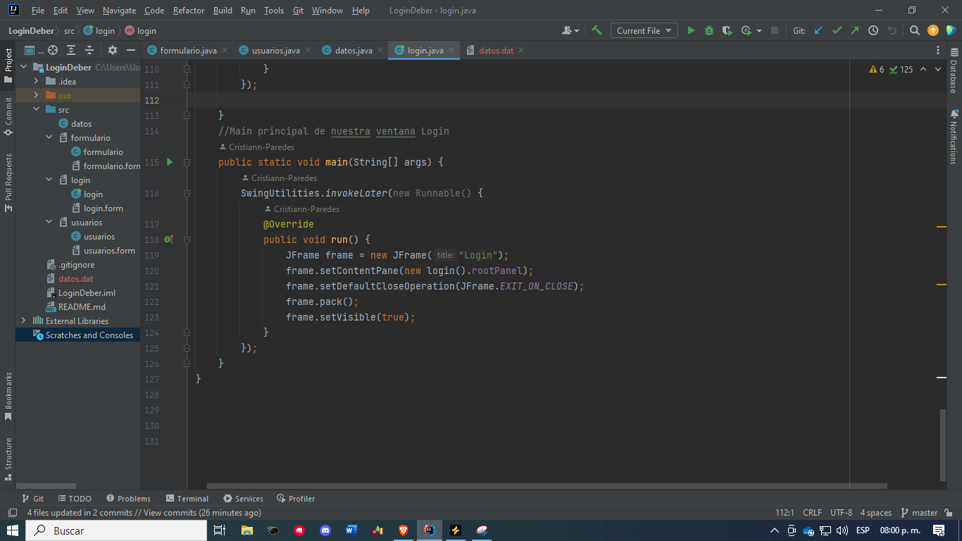 GitHub - Cristiann-Paredes/LoginDeber