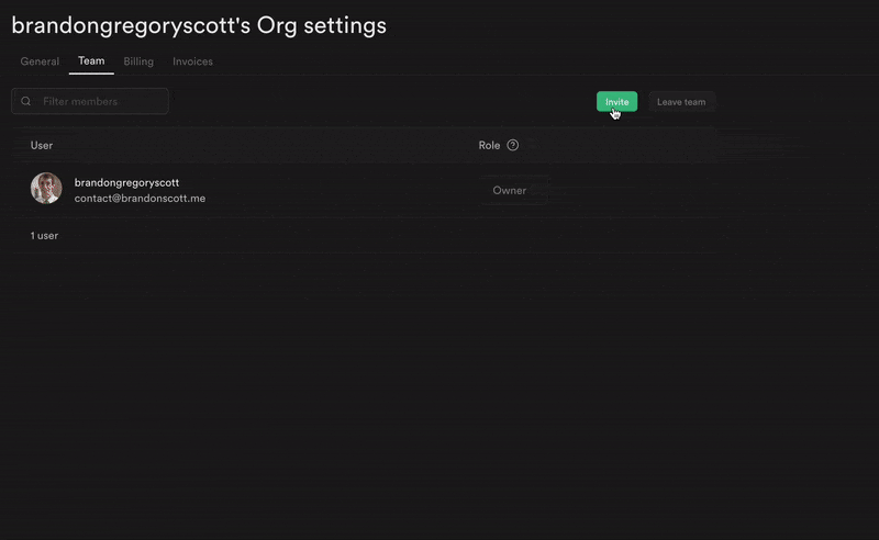 Organization > Team > Invite Member Dialog validates on blur, causing ...