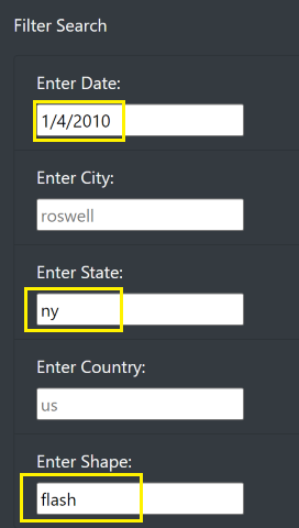 GitHub - ericksonvo/UFOs: javascript and bootstrap