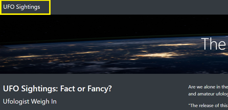 GitHub - ericksonvo/UFOs: javascript and bootstrap