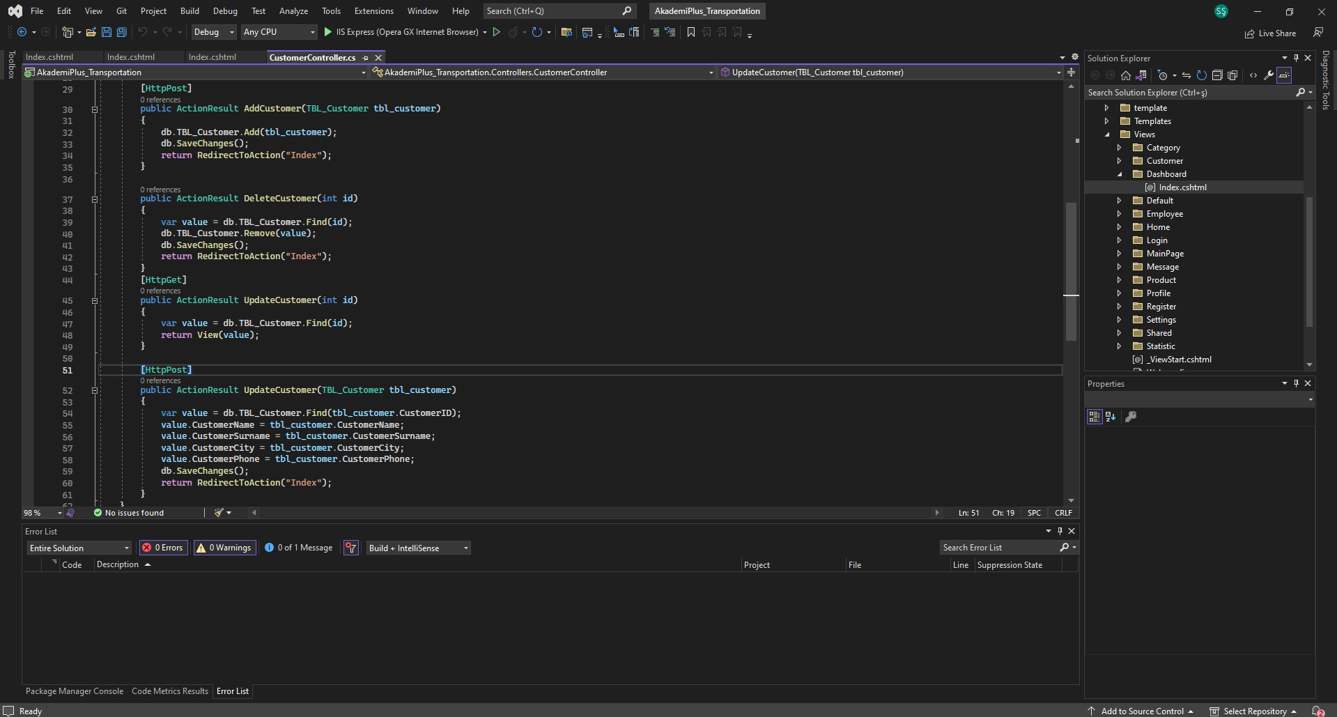 GitHub - Sametsenturk75/.NET_AkademiPlus_Transportation_MVC: Akademi Plus Eğitimi ilk projem.Bir ...