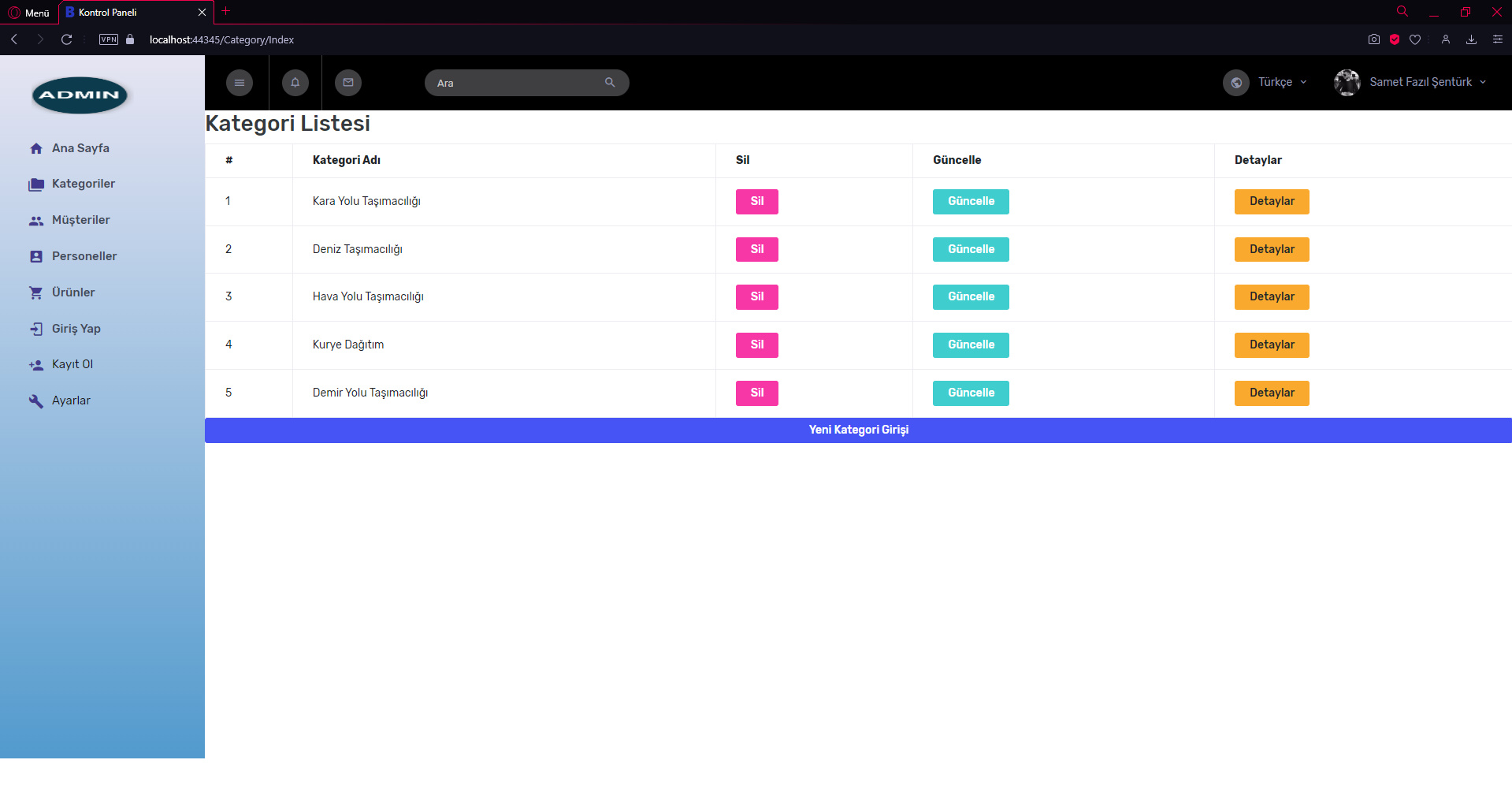 GitHub - Sametsenturk75/.NET_AkademiPlus_Transportation_MVC: Akademi Plus Eğitimi ilk projem.Bir ...