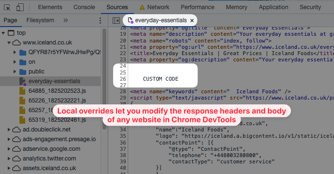 Using Local Overrides To Run Core Web Vitals Experiments In Chrome Debugbear