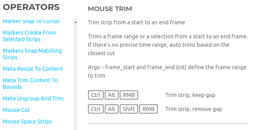 Mouse trim behaves differently depending on shortcuts used · Issue #415 ...
