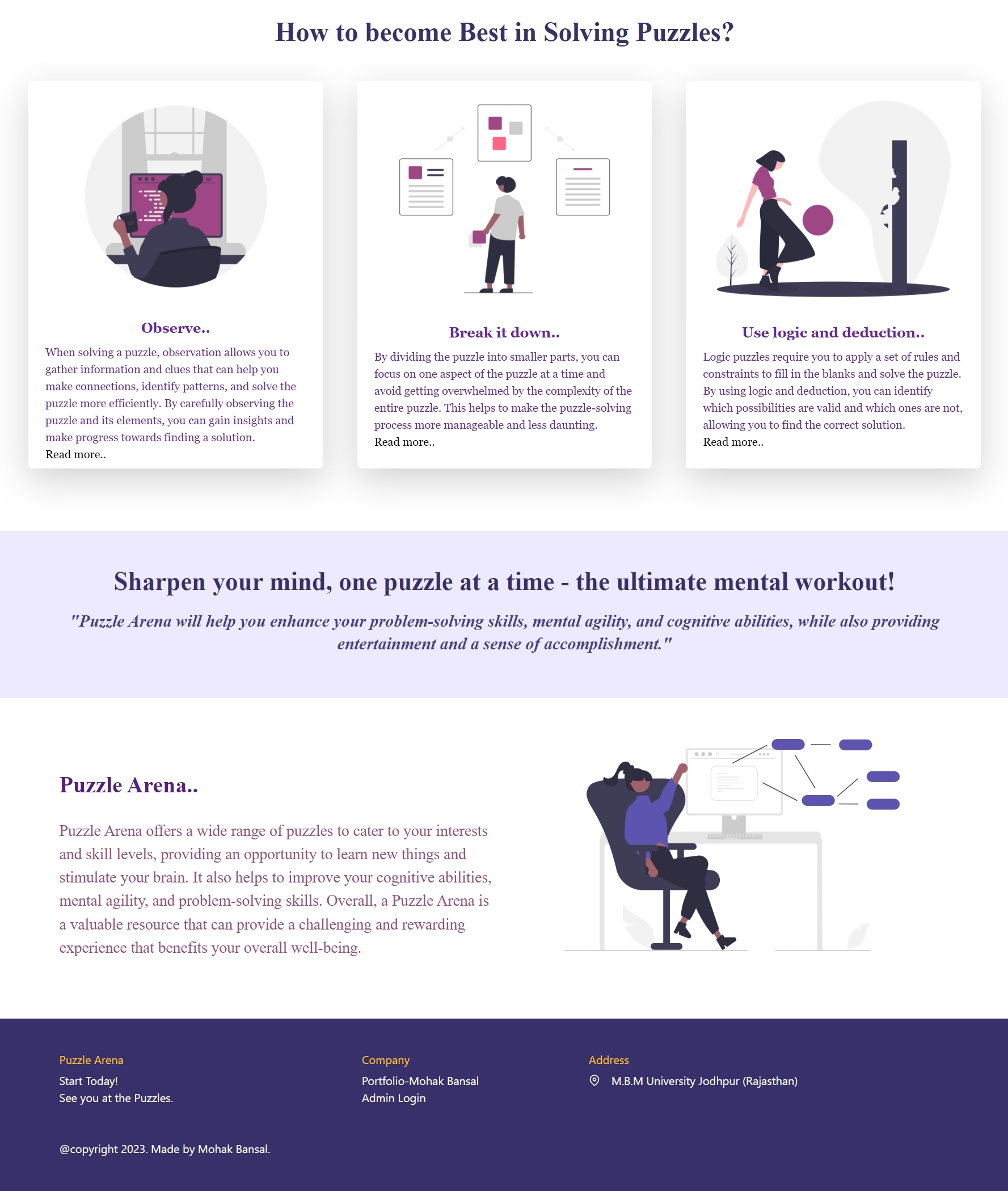 GitHub - mohak64/PuzzleArena: PuzzleArena is a web-based platform for Solving Interactive ...