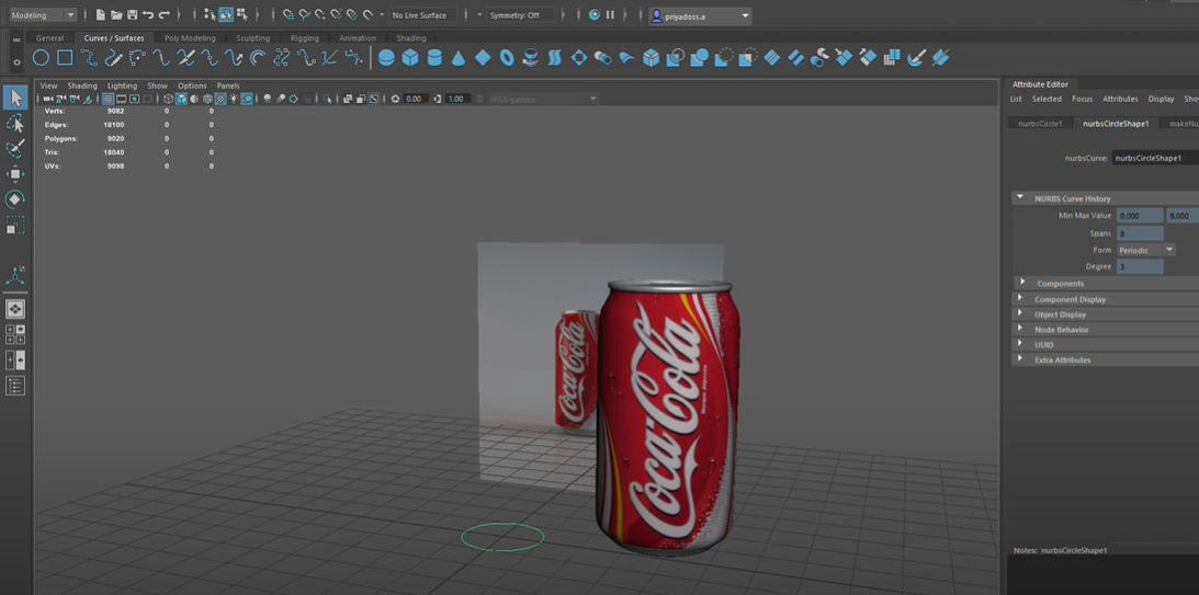 GitHub - Aravindroman07/Coke-tin-modelling: Designing a Coke tin using Maya LT