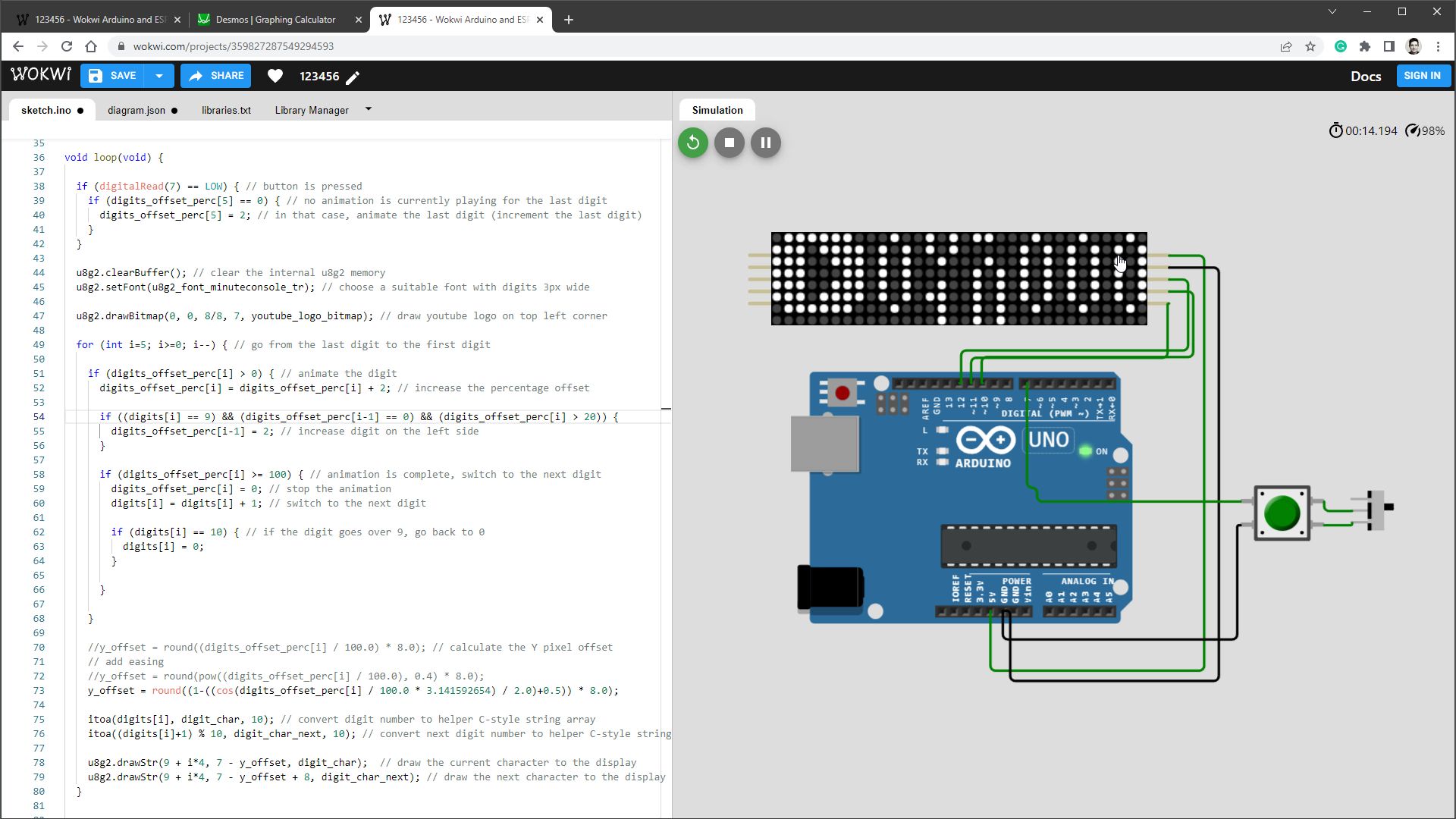 GitHub - upiir/arduino_matrix_display_max7219_u8g2: Arduino UNO with Matrix Display MAX7219 ...