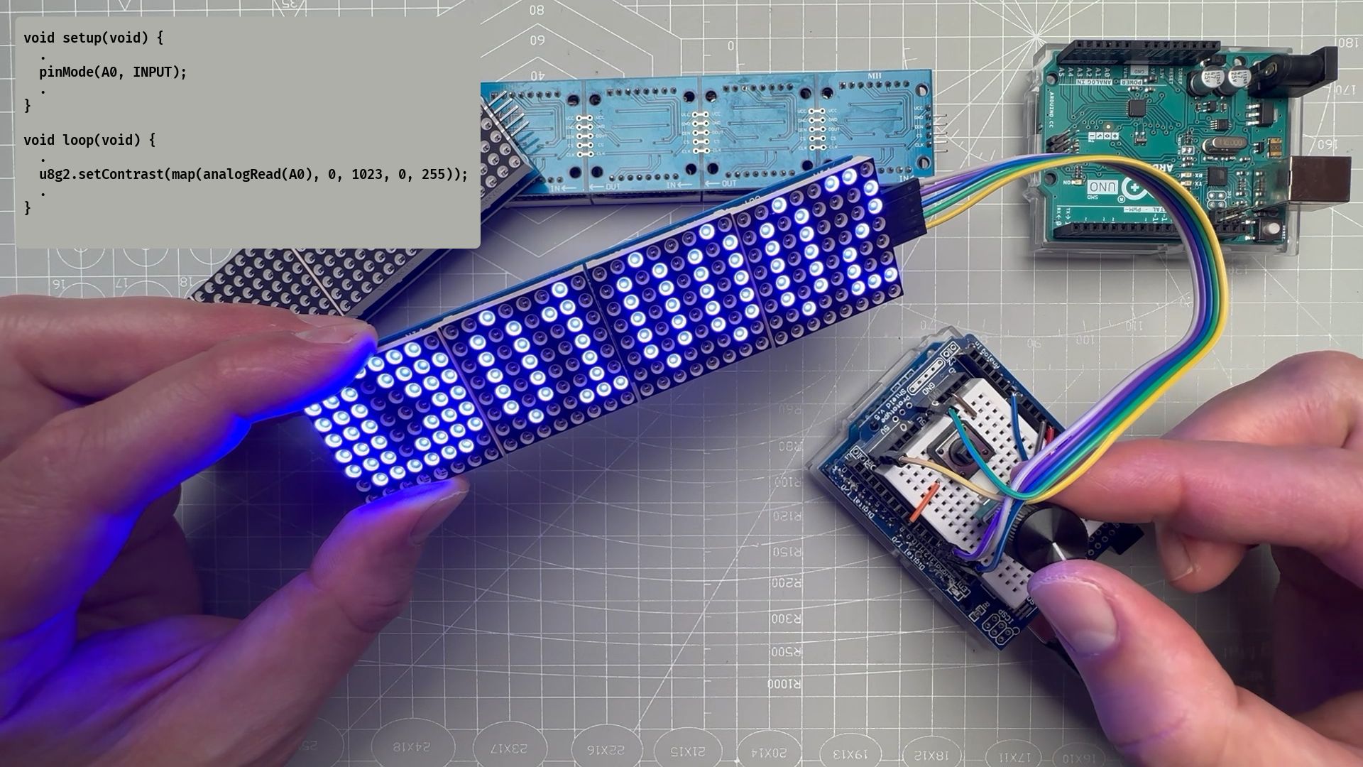 GitHub - upiir/arduino_matrix_display_max7219_u8g2: Arduino UNO with ...