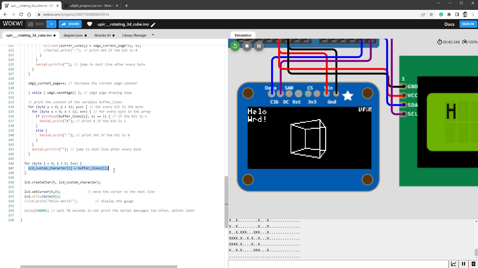 GitHub - upiir/3d_on_character_display: 3D Cube on the 16x2 Character ...