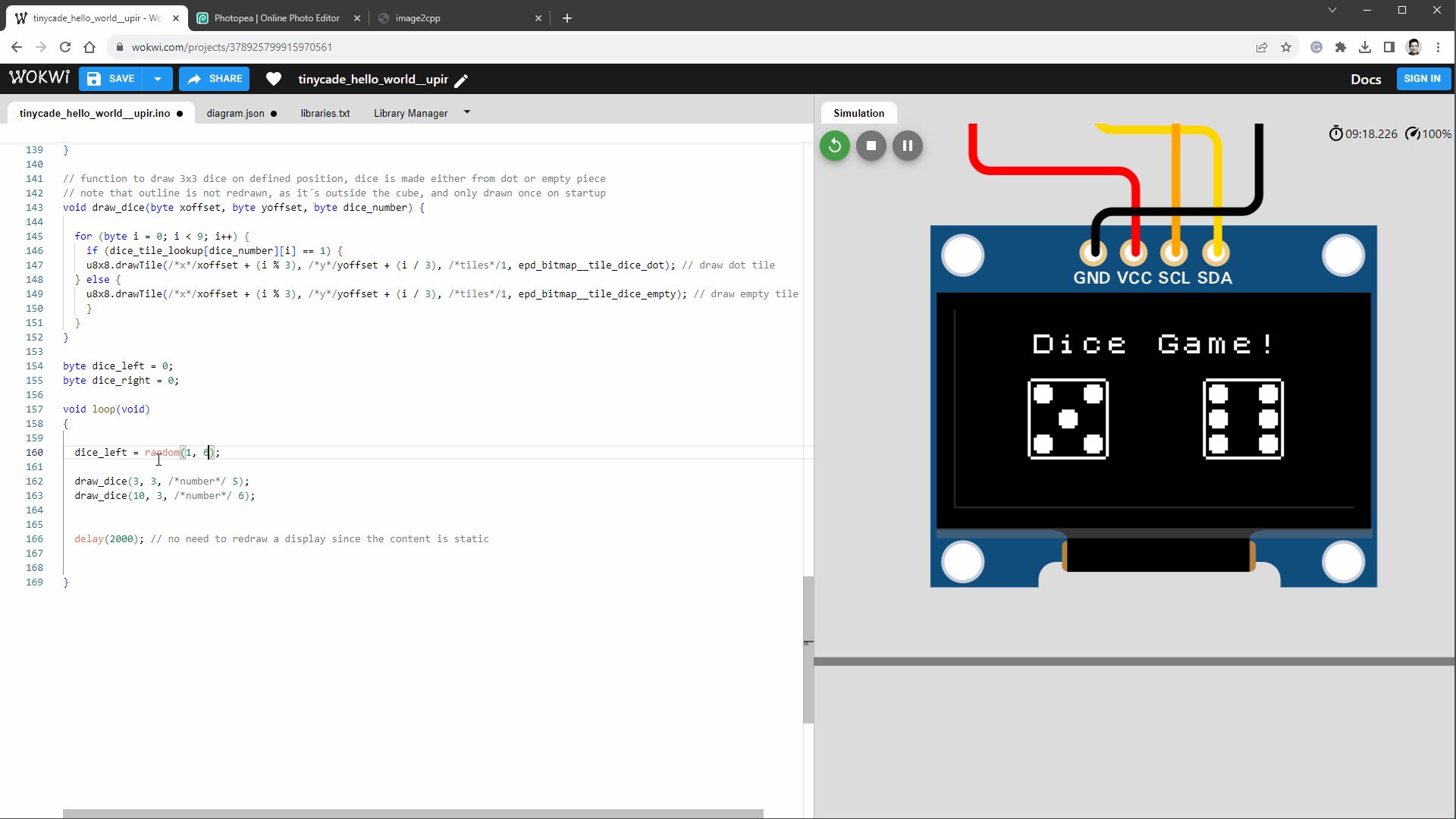 GitHub - upiir/attiny85_dice_game: Simplest game for ATtiny85 + OLED Display