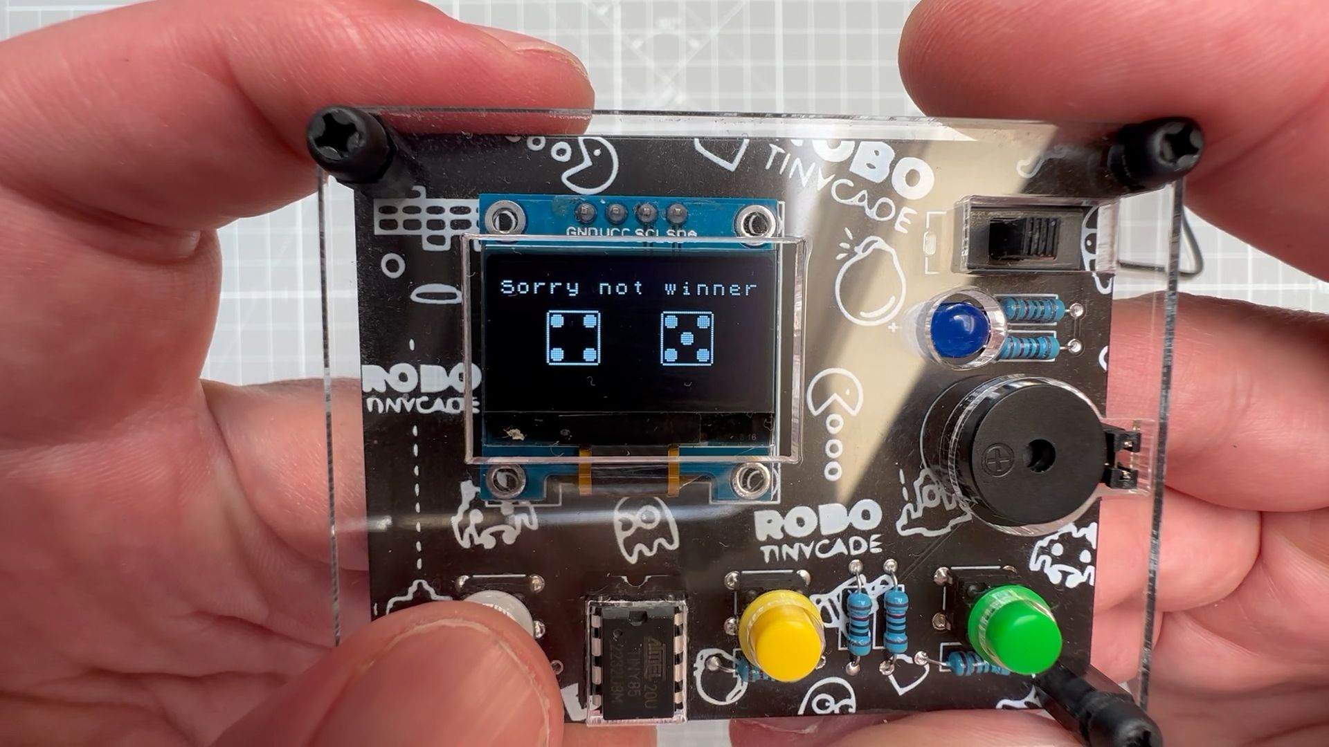GitHub - upiir/attiny85_dice_game: Simplest game for ATtiny85 + OLED Display