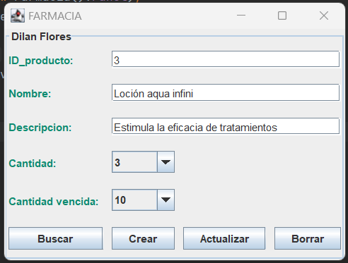 GitHub - dilan-flores/POO-Farmacia: Sistema CRUD en java. Contiene dos combo box que son ...