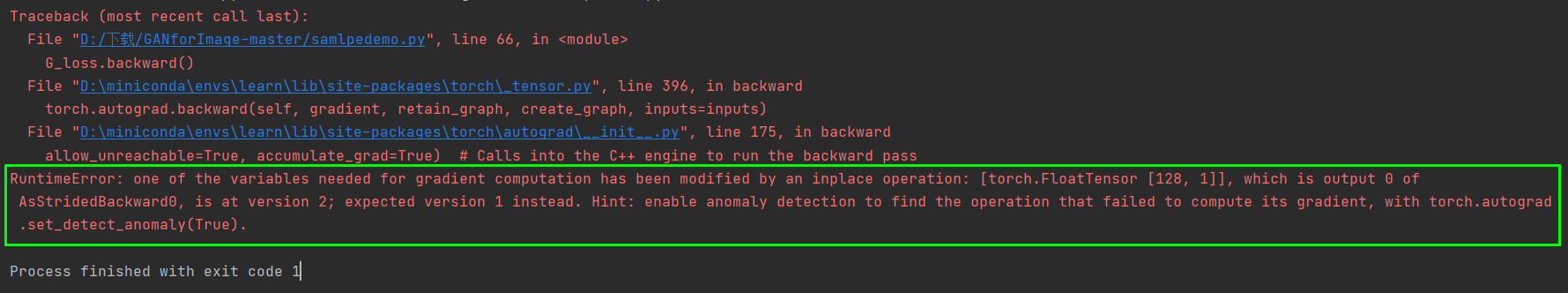 网络的梯度计算失败 · Issue #1 · YanZiQinKevin/GANforImage · GitHub