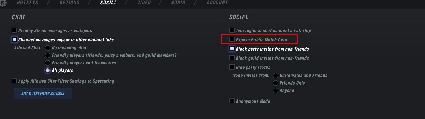 "Expose Public Match Data" doesn't' work · Issue #5226 · ValveSoftware/Dota2-Gameplay · GitHub