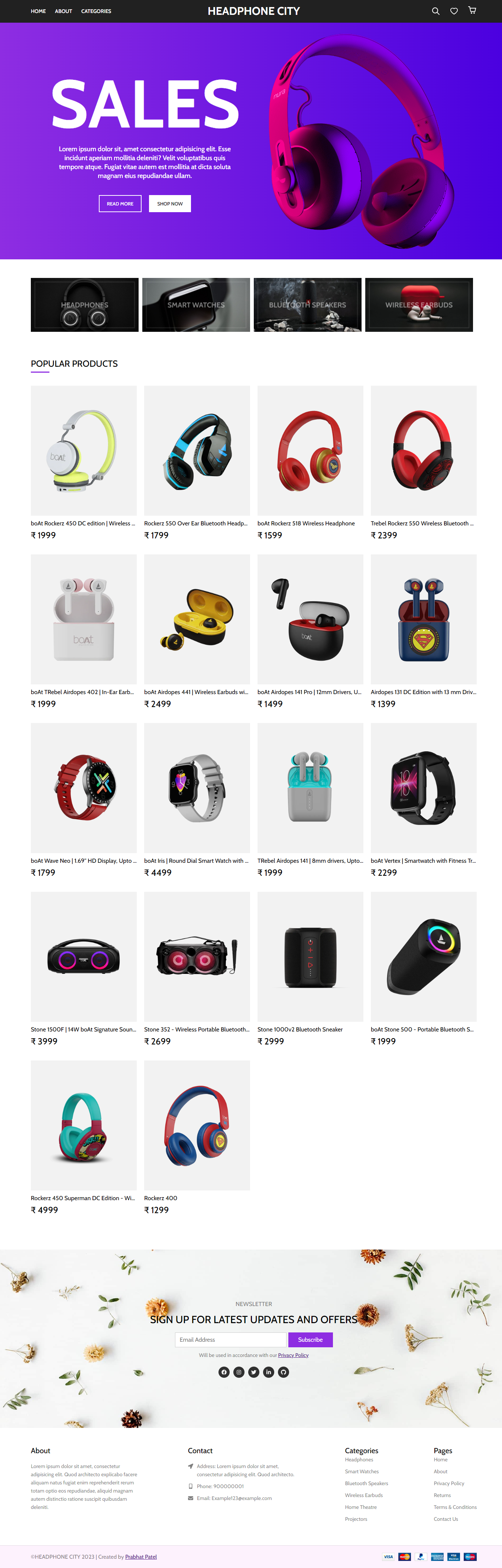 GitHub - i-m-prabhat/Headphone-City: This is the E-commerce Headphone Store. created with React ...