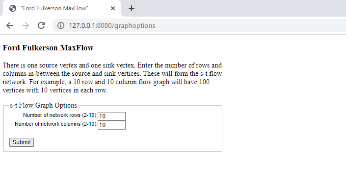 GitHub - thomasteplick/fordfulkersonmaxflow: Find the maximum flow in a st-flow network using ...