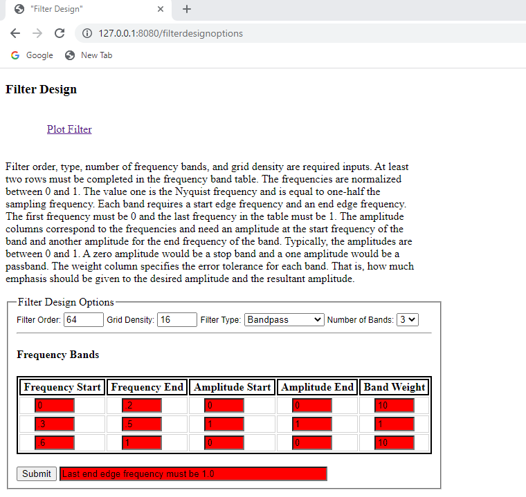 GitHub - thomasteplick/filterdesign: Design a FIR filter using the ...