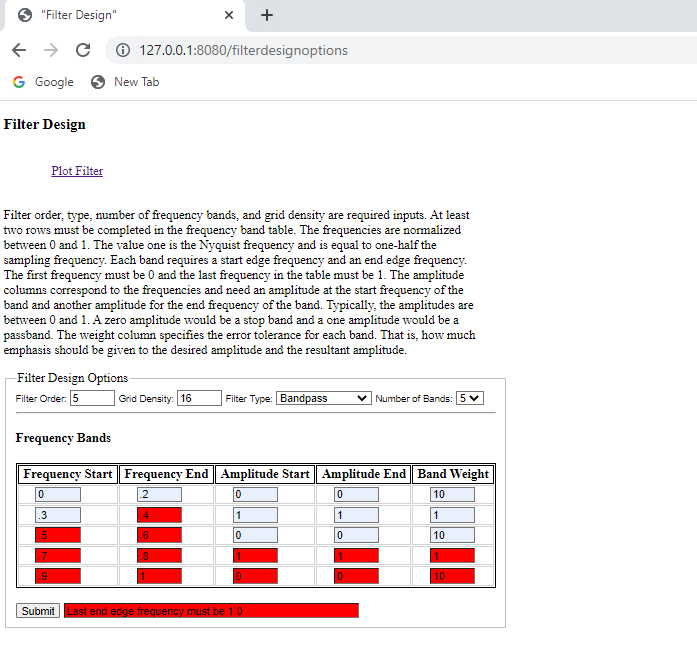 GitHub - thomasteplick/filterdesign: Design a FIR filter using the ...