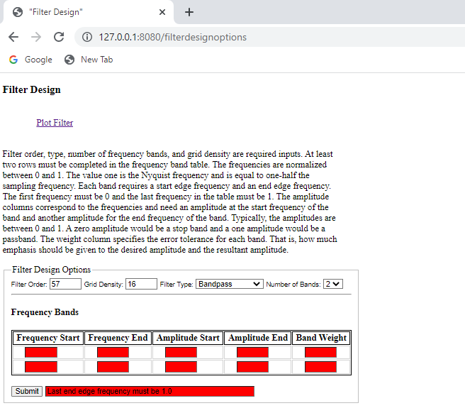 GitHub - thomasteplick/filterdesign: Design a FIR filter using the ...