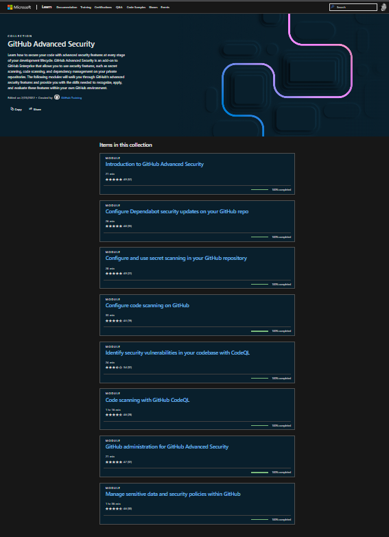 Github Advanced Security Trophy Not Reflected Under · Issue 22904