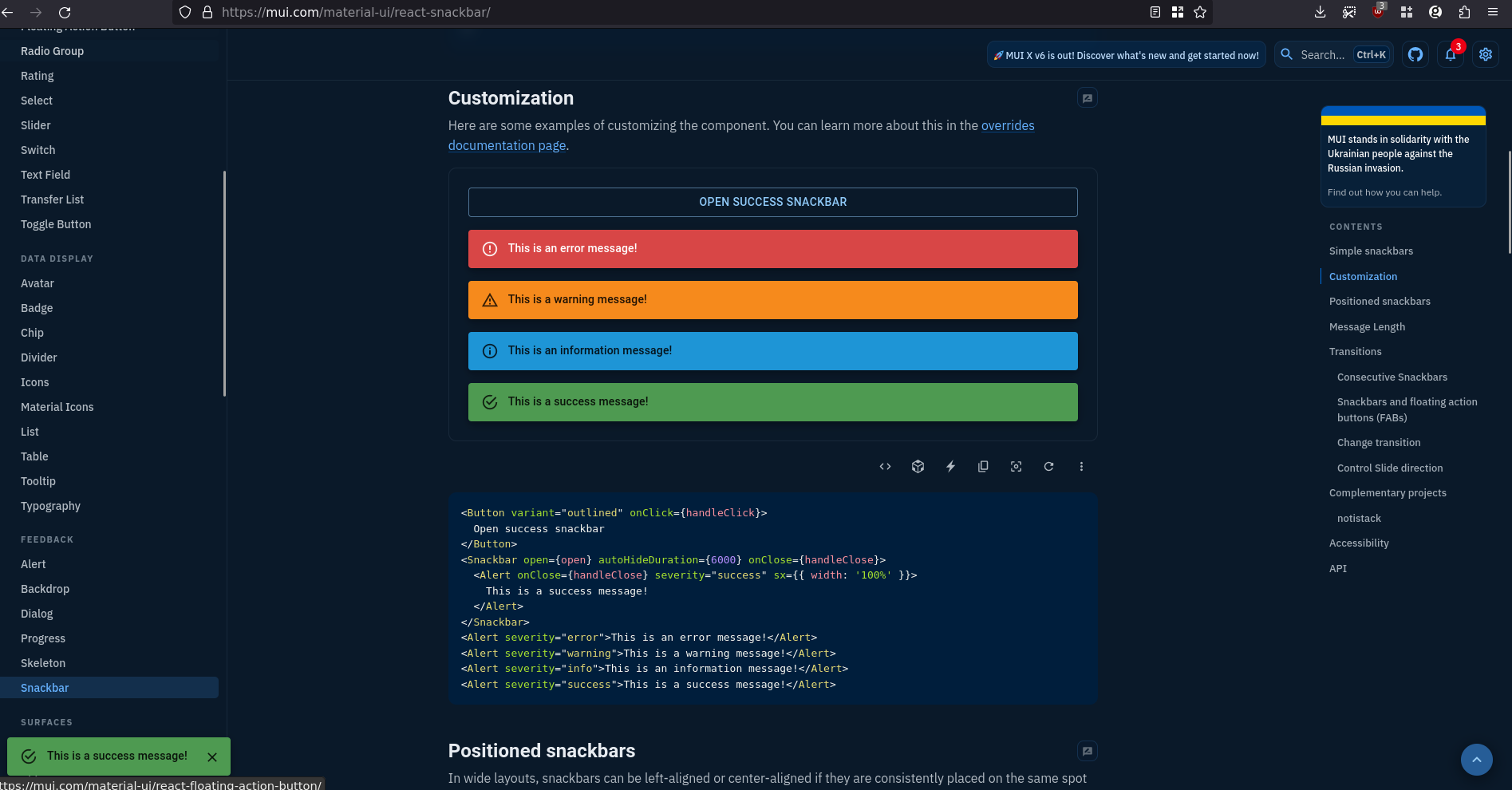 Placer le message "Nous n'avons pas pu détecter votre pays.." dans un toaster · Issue #1014 ...