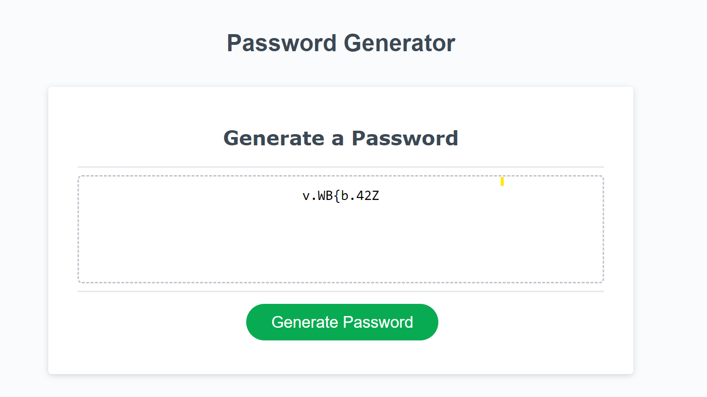 GitHub - adil7-a7/Nextgen-Password-Generator: Weekly Challenge as part of the Front End Web ...