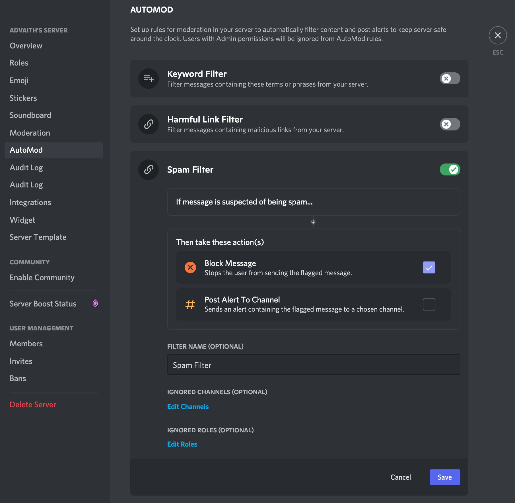 Looks like built-in AutoMod coming soon : r/discordapp