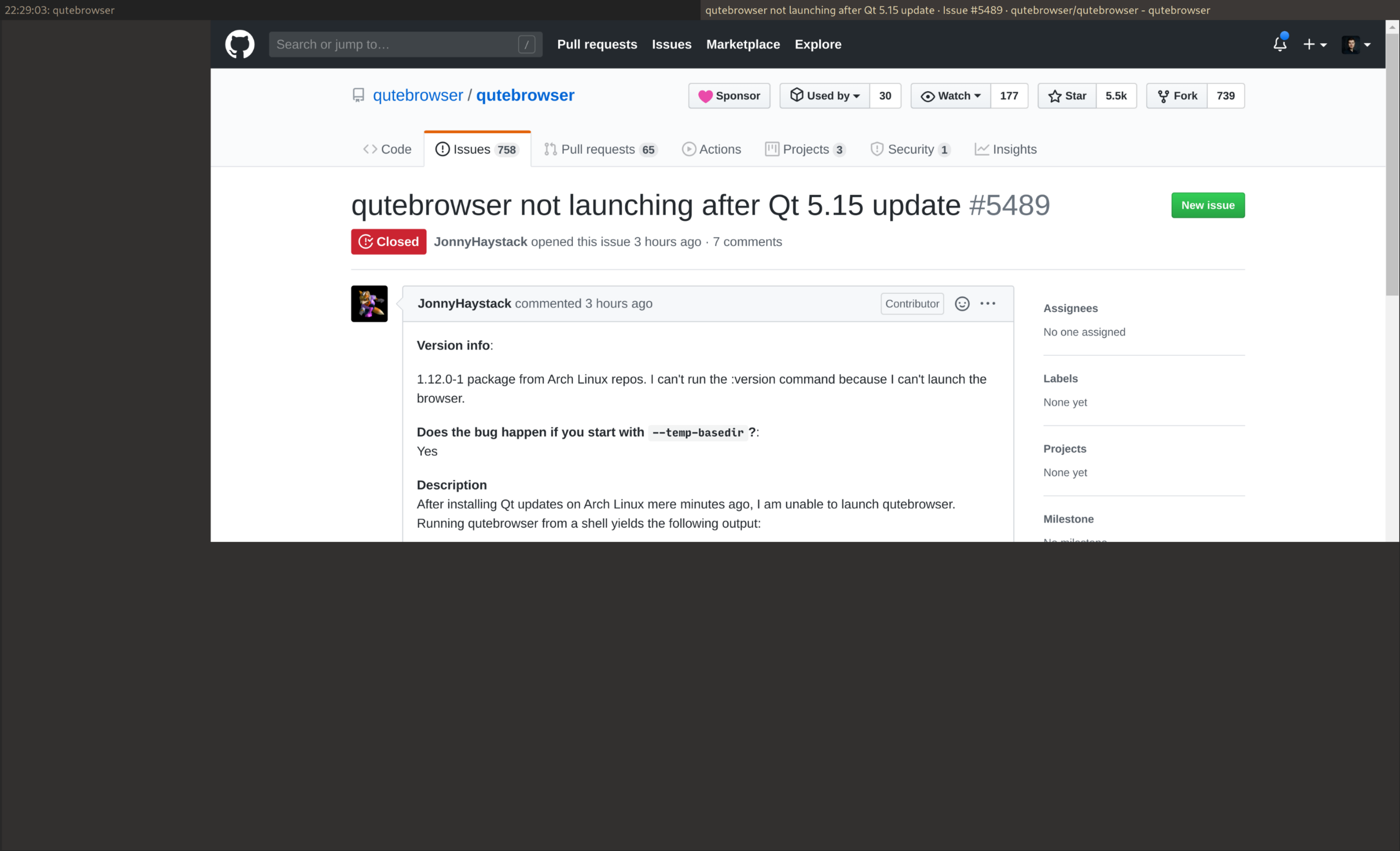 Rendering issues on Wayland after Qt 5.15 upgrade · Issue #5491 · qutebrowser/qutebrowser · GitHub