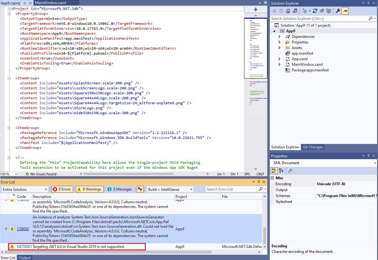[WinUI][.NET 5.0.22] Latest stable 1.2.221116.1 Microsoft.WindowsAppSDK ...