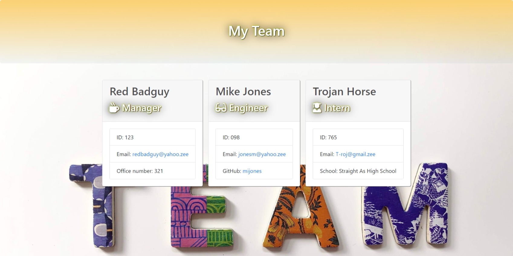 GitHub - samueltuki/Team-Profile-Generator