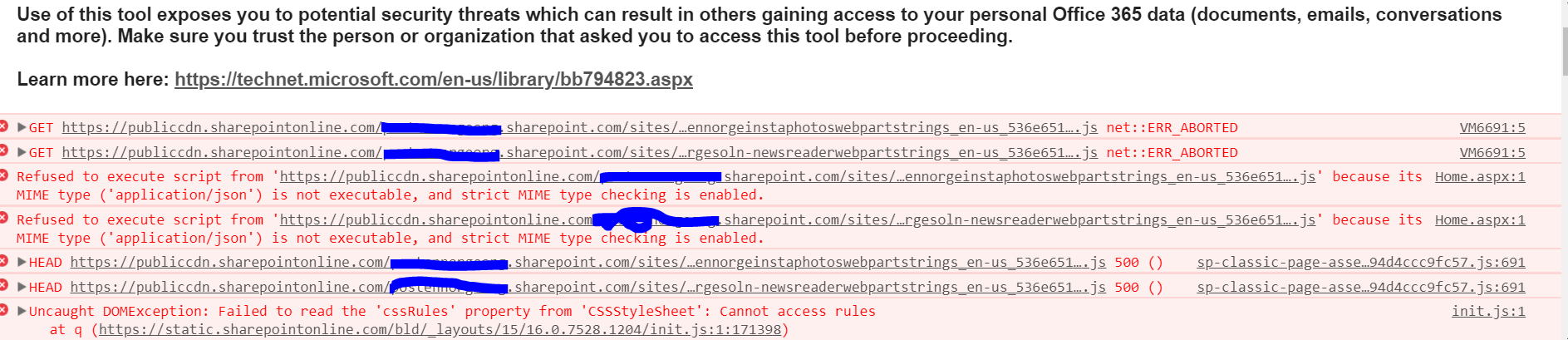 Hosting SPFX solution using Office 365 has issues with particular ...