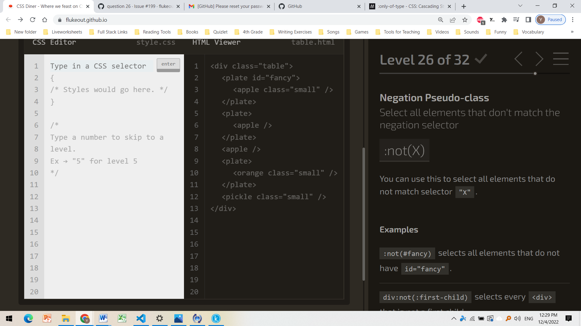 question 26 · Issue #199 · flukeout/css-diner · GitHub