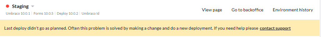 Add a simple way to clear yellow "Last deploy didn't go as planned." errors from Portal · Issue ...