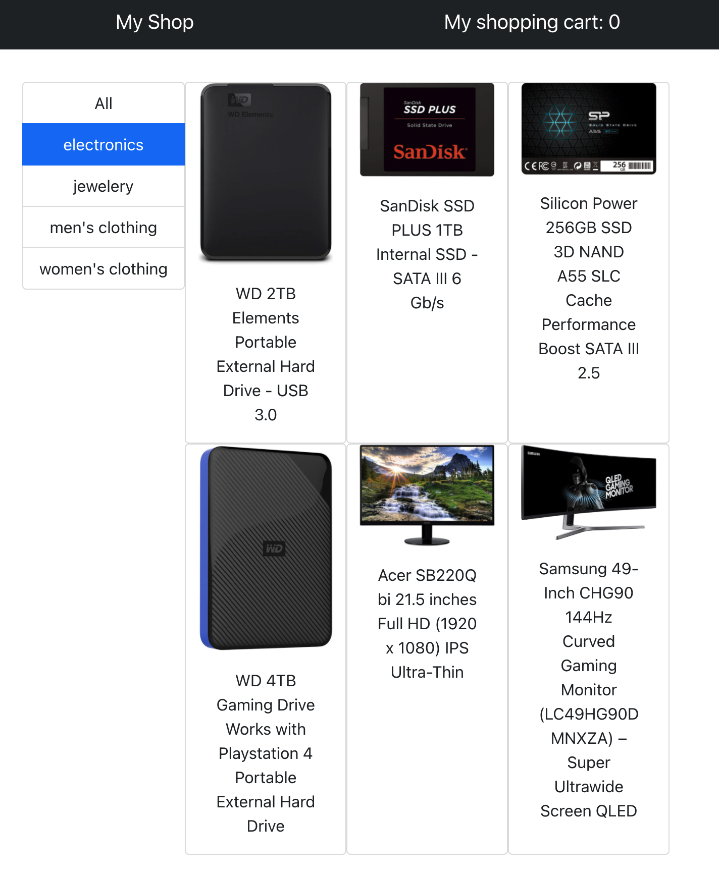 GitHub - tarekw/react-shop: A small react app using hooks