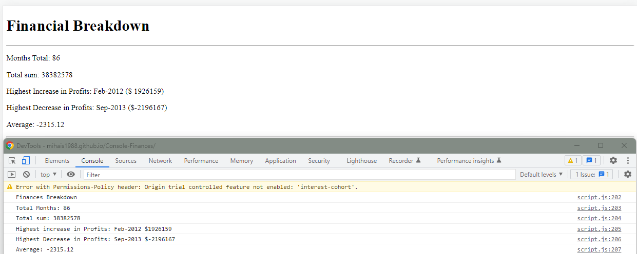 GitHub - MihaiS1988/Console-Finances: This repro is for a project meant to calculate the average ...