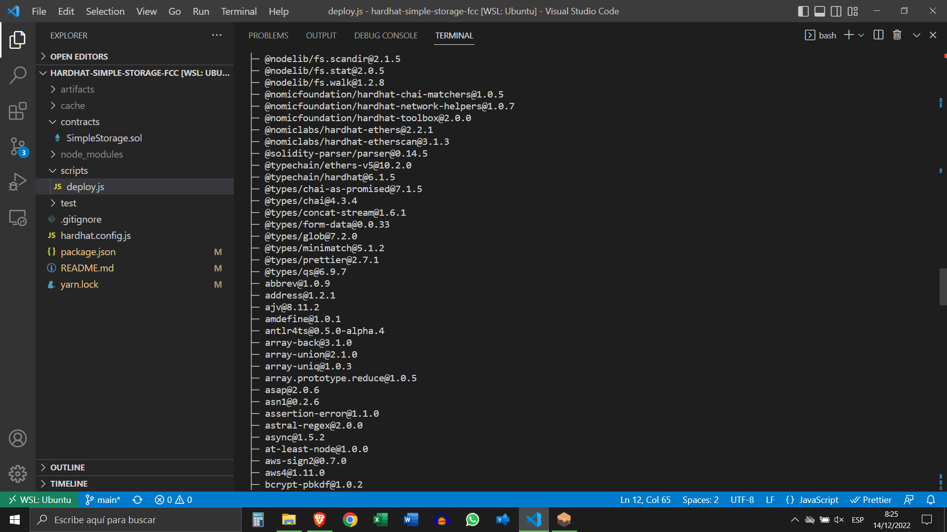 LESSON 6: yarn hardhat run scripts/deploy.js · smartcontractkit full-blockchain-solidity-course ...