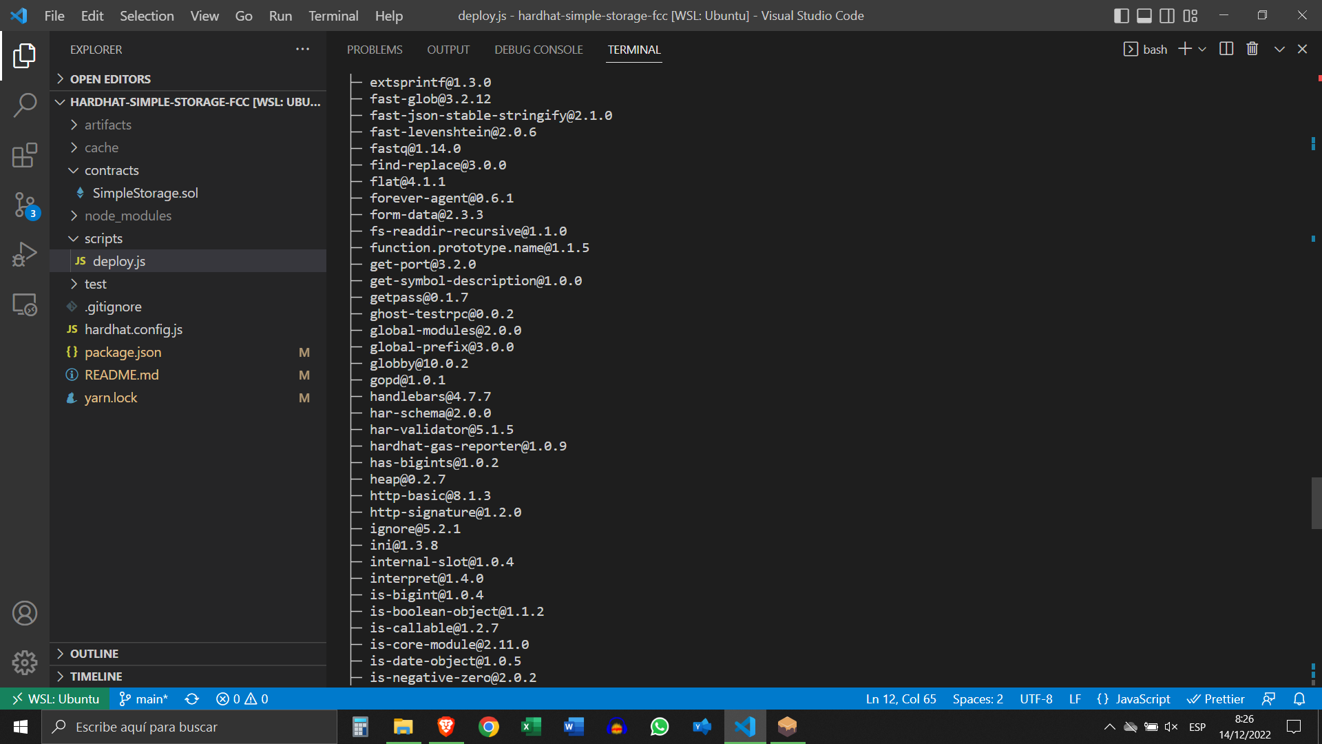 LESSON 6: yarn hardhat run scripts/deploy.js · smartcontractkit full-blockchain-solidity-course ...