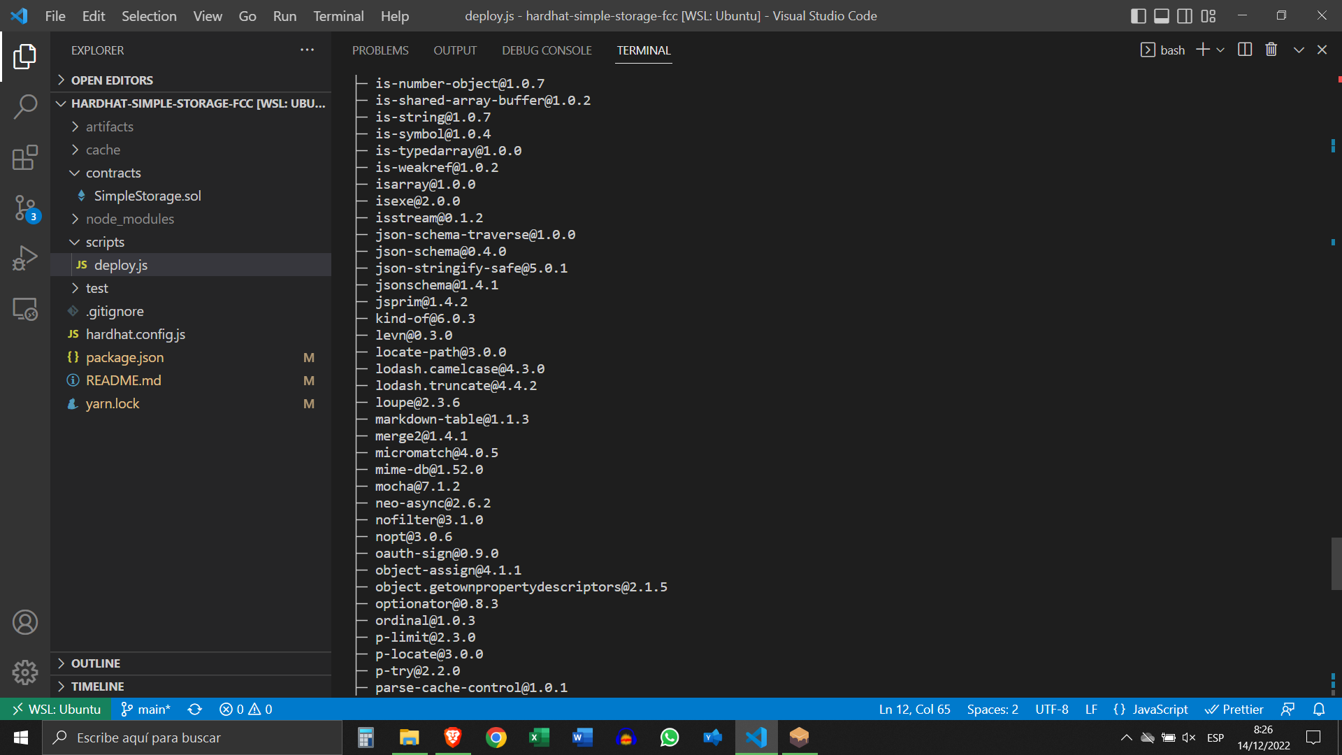 LESSON 6: yarn hardhat run scripts/deploy.js · smartcontractkit full-blockchain-solidity-course ...