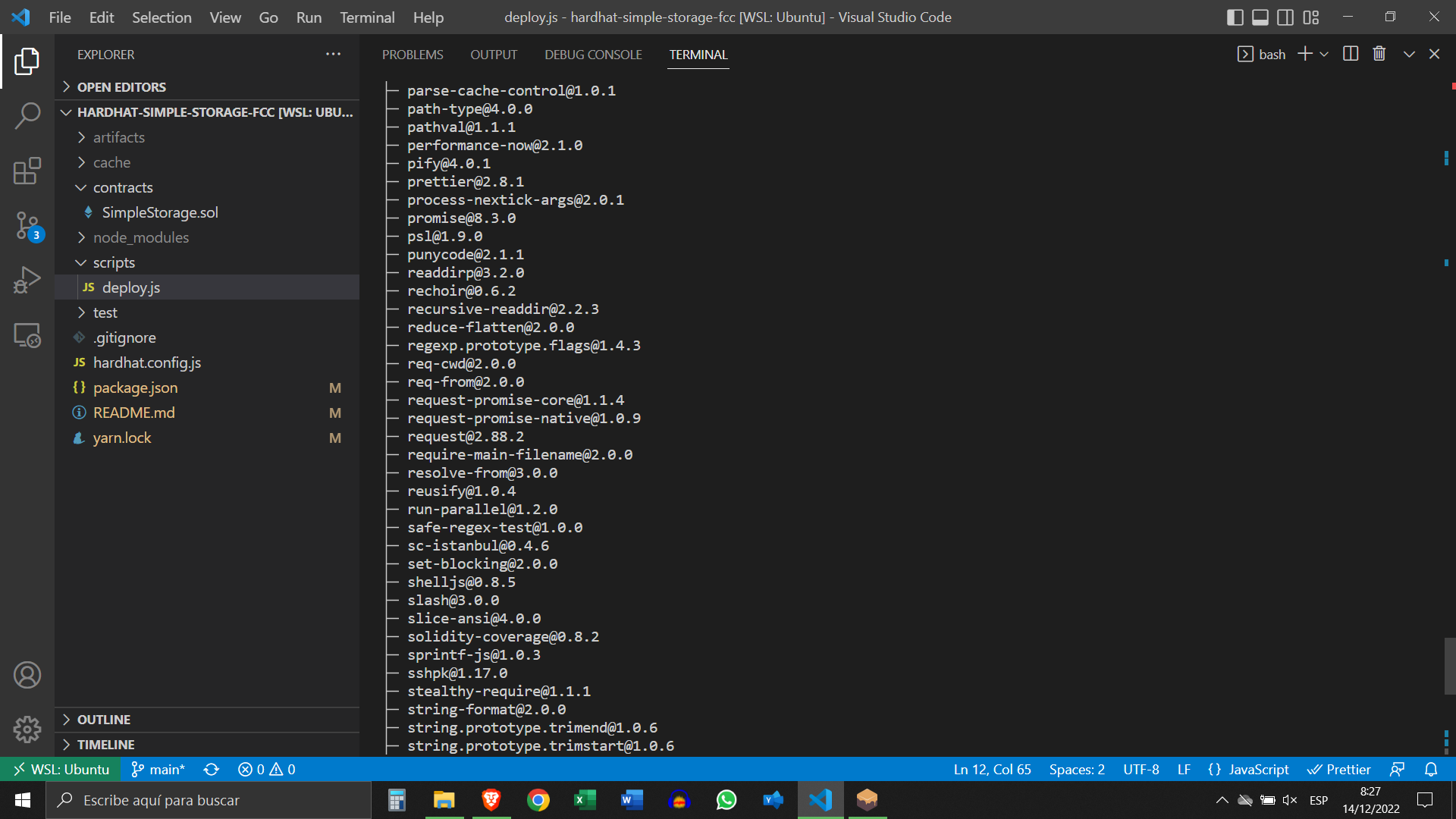 LESSON 6: yarn hardhat run scripts/deploy.js · smartcontractkit full-blockchain-solidity-course ...