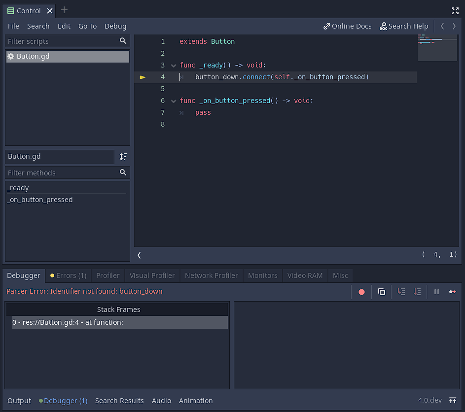 "Identifier not found" when trying to connect to own signals · Issue ...