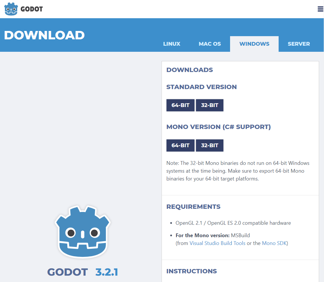 Left side of the downloads page should be vertically aligned to top · Issue #141 · godotengine ...