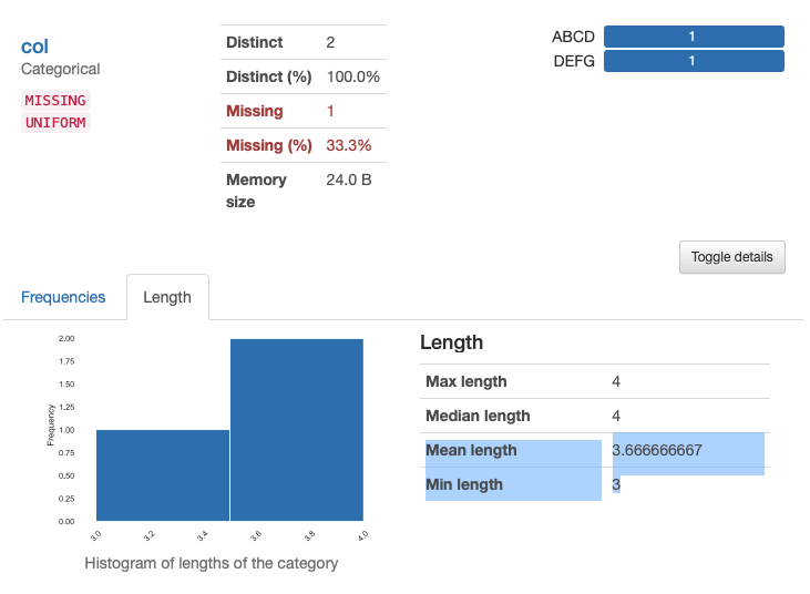 NaN value is treated as a string in length frequency analysis · Issue ...