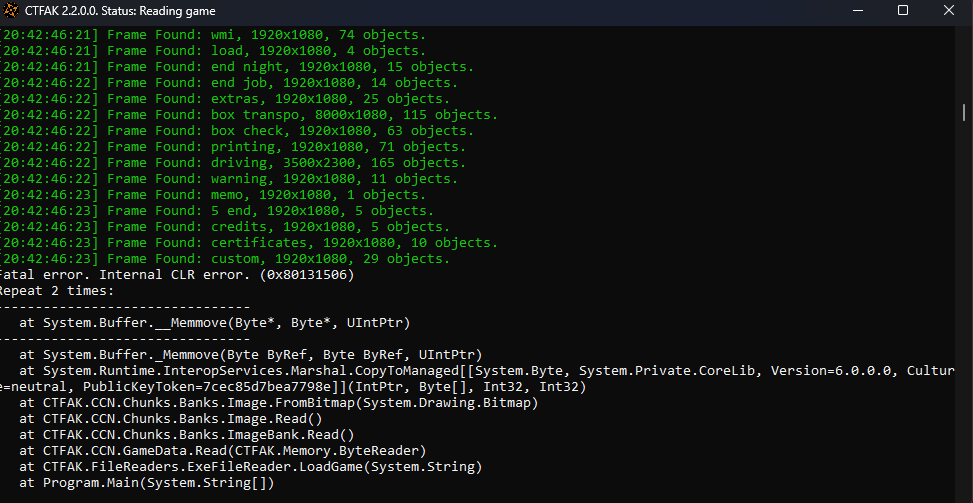 Internal CLI Error · Issue #30 · CTFAK/CTFAK2.0 · GitHub
