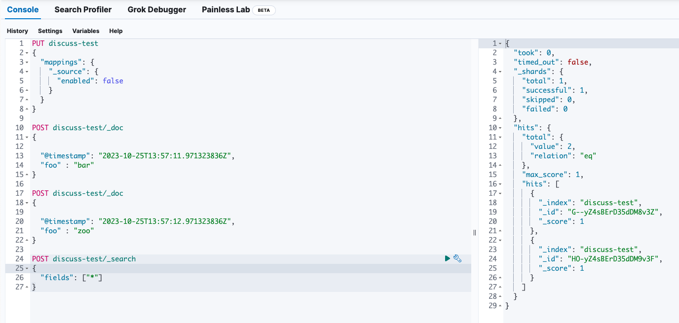 Kibana Discover does not show any data for indices with _source disabled. · Issue #169853 ...